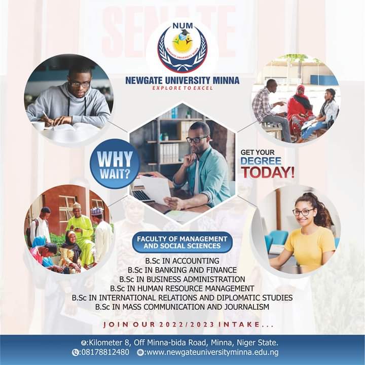 Admissions: January in-take to begin 2nd January, 2022. - Newgate University Minna (NUM)