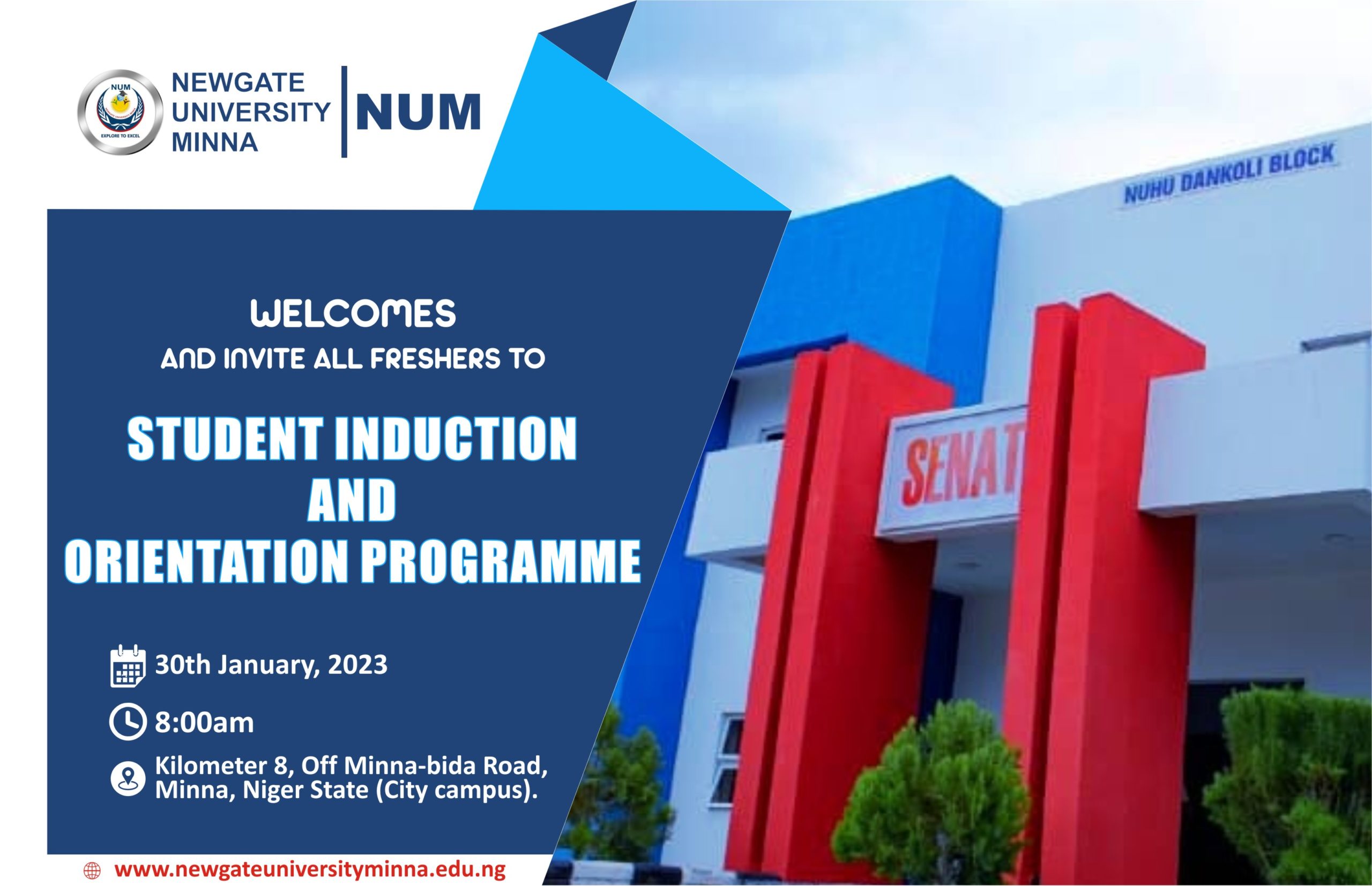January In-take Induction and Orientation Program to hold on the 30th of January 2023 - Newgate ...